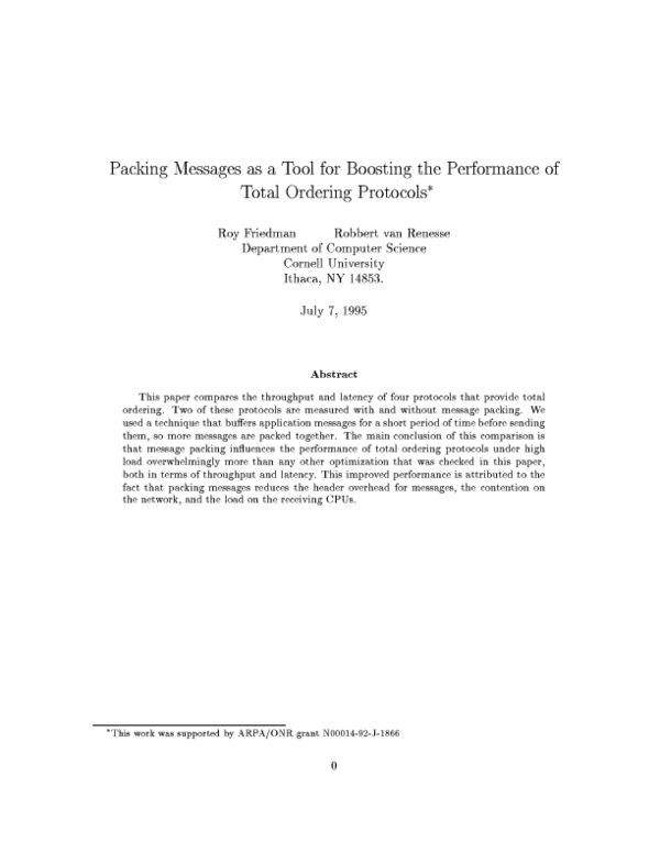 (PDF) Packing messages as a tool for boosting the performance of total ...