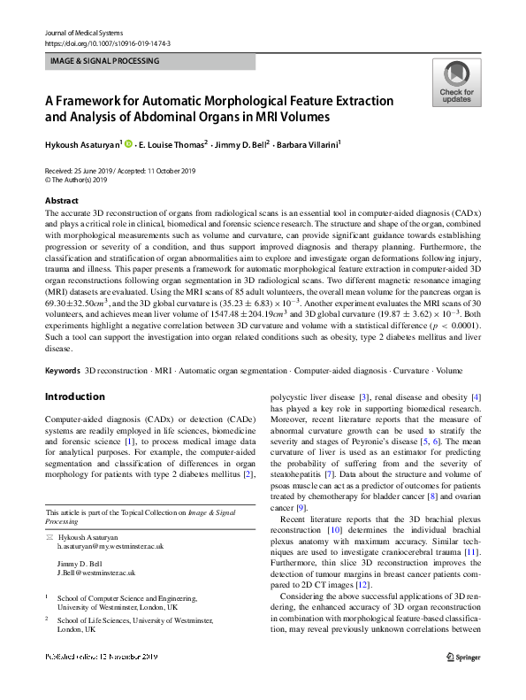 (PDF) A Framework for Automatic Morphological Feature Extraction and ...