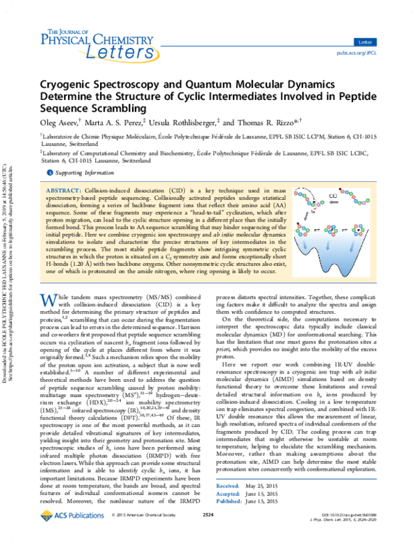 (PDF) Cryogenic Spectroscopy and Quantum Molecular Dynamics Determine ...
