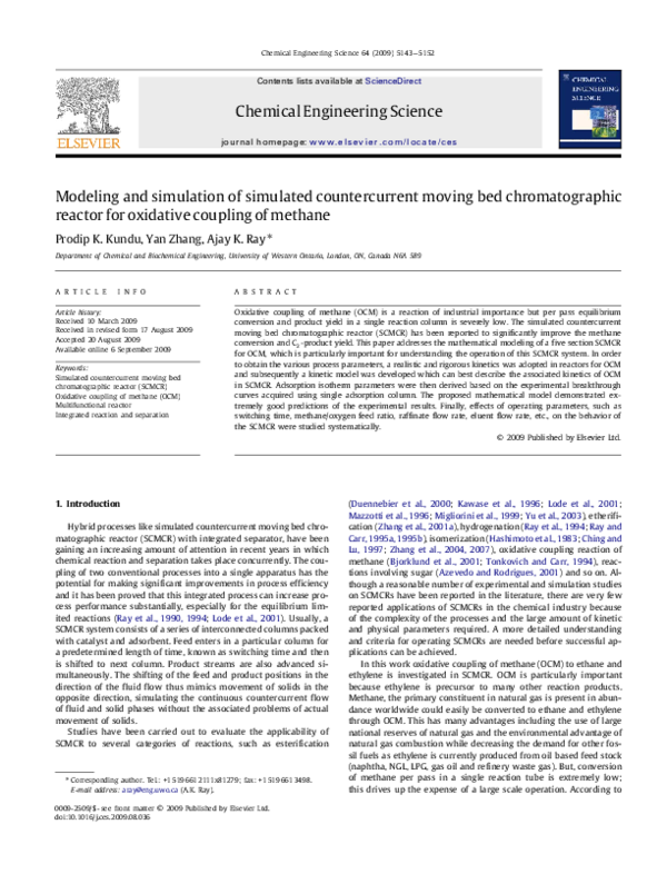 Pdf Modeling And Simulation Of Simulated Countercurrent Moving Bed