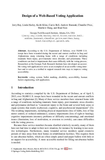(PDF) Design of a Web-Based Voting Application