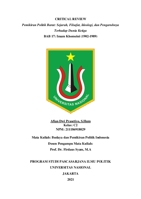 (PDF) Afian Dwi Prasetiyo, S.Hum Kelas: C2 NPM: 211186918029 Mata ...