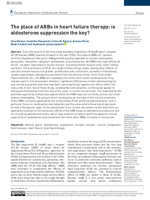 (PDF) The place of ARBs in heart failure therapy: is aldosterone ...