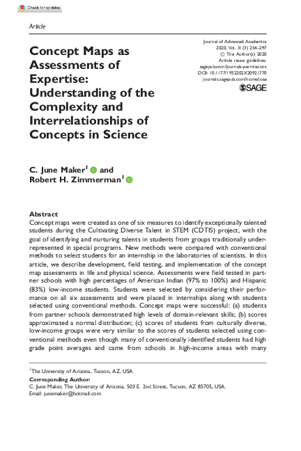 (PDF) Concept Maps as Assessments of Expertise: Understanding of the ...