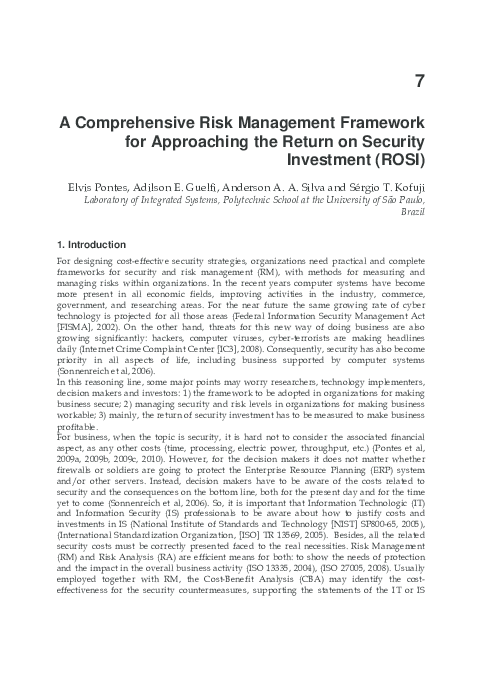 (PDF) A Comprehensive Risk Management Framework for Approaching the ...