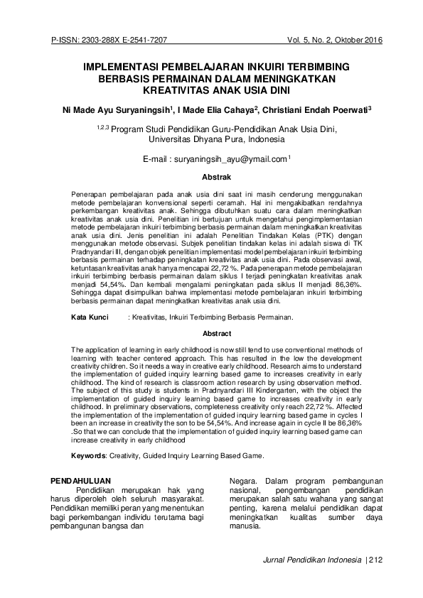 (PDF) Implementasi Pembelajaran Inkuiri Terbimbing Berbasis Permainan Dalam Meningkatkan ...