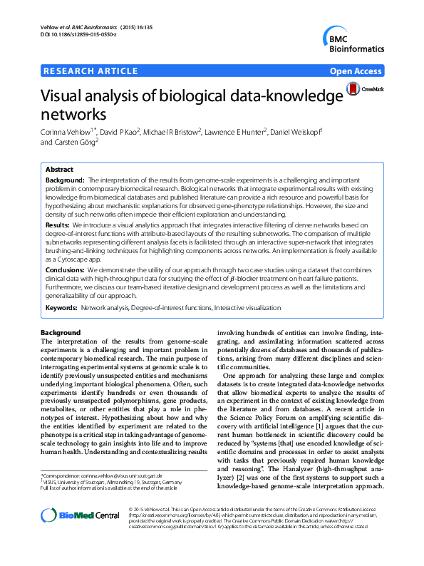 (PDF) Visual analysis of biological data-knowledge networks
