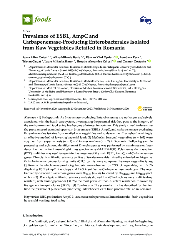 (PDF) Prevalence of ESBL, AmpC and Carbapenemase-Producing ...