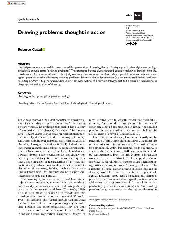 (PDF) Drawing problems: thought in action