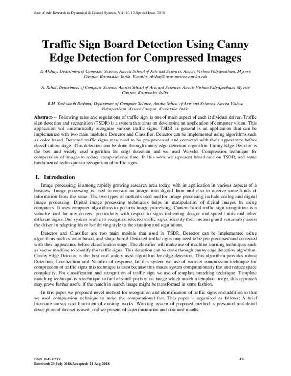 (PDF) Traffic Sign Board Detection Using Canny Edge Detection for ...