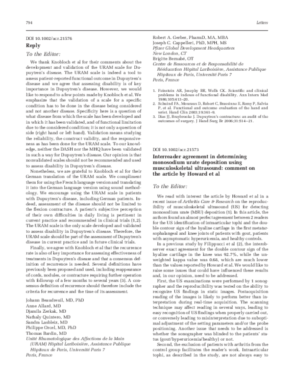 (PDF) Interreader agreement in determining monosodium urate deposition ...