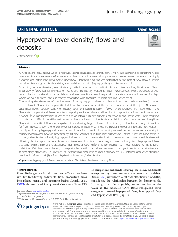 (PDF) Hyperpycnal (over density) flows and deposits