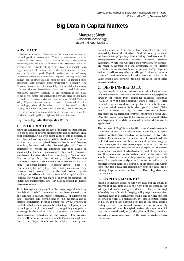 (PDF) Big Data in Capital Markets