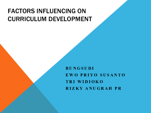 (PPT) Factors influencing on curriculum development