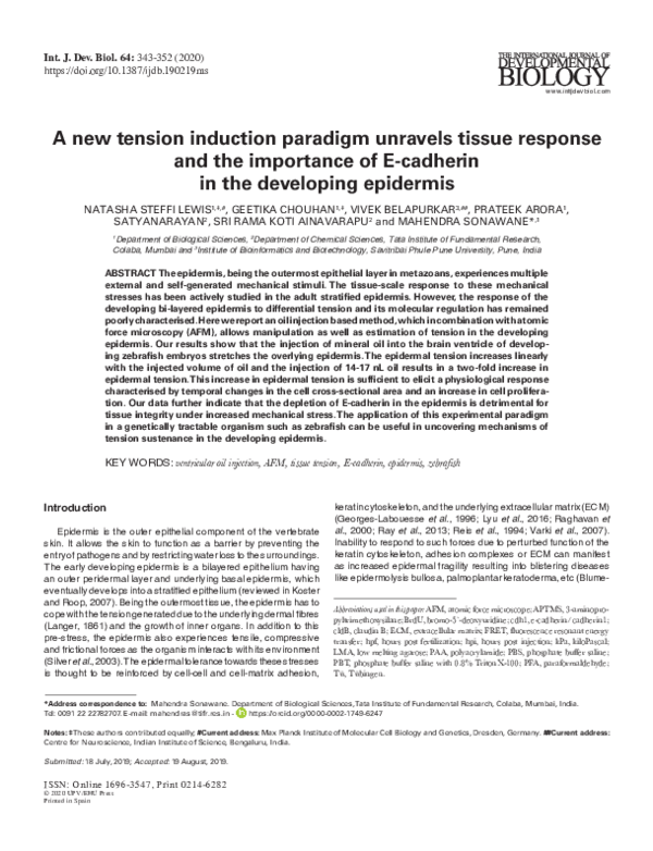 (PDF) A new tension induction paradigm unravels tissue response and the ...