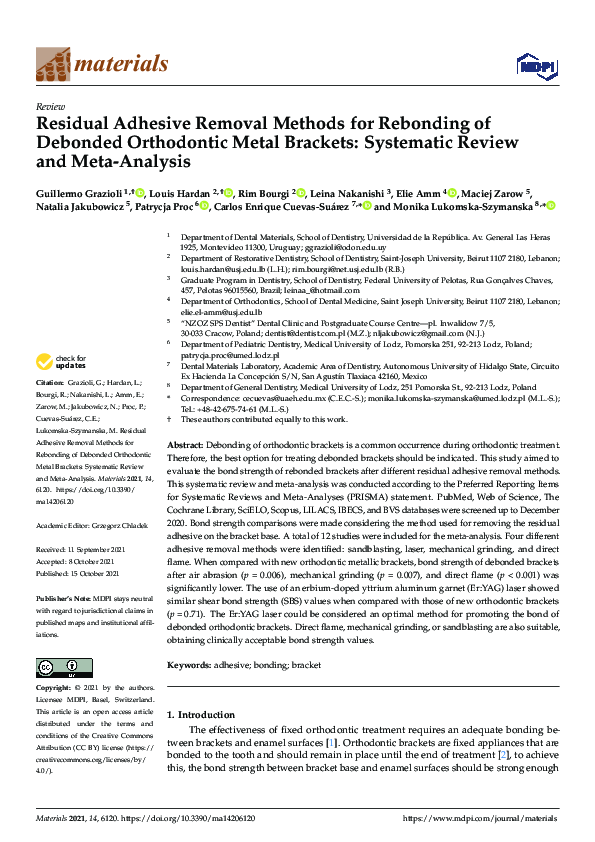 (PDF) Residual Adhesive Removal Methods for Rebonding of Debonded ...