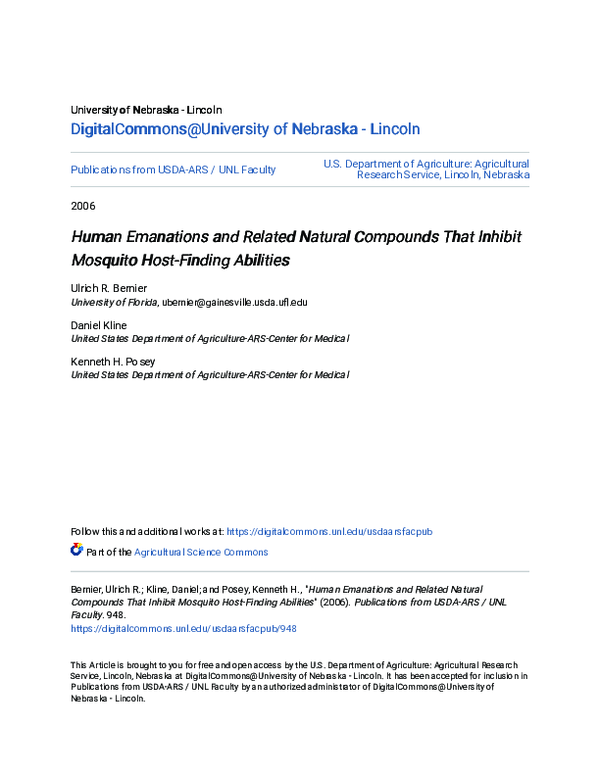(PDF) Human Emanations and Related Natural Compounds That Inhibit ...