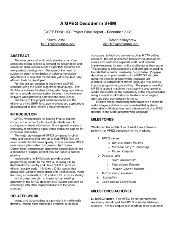 (PDF) [PDF]A MPEG Decoder in SHIM
