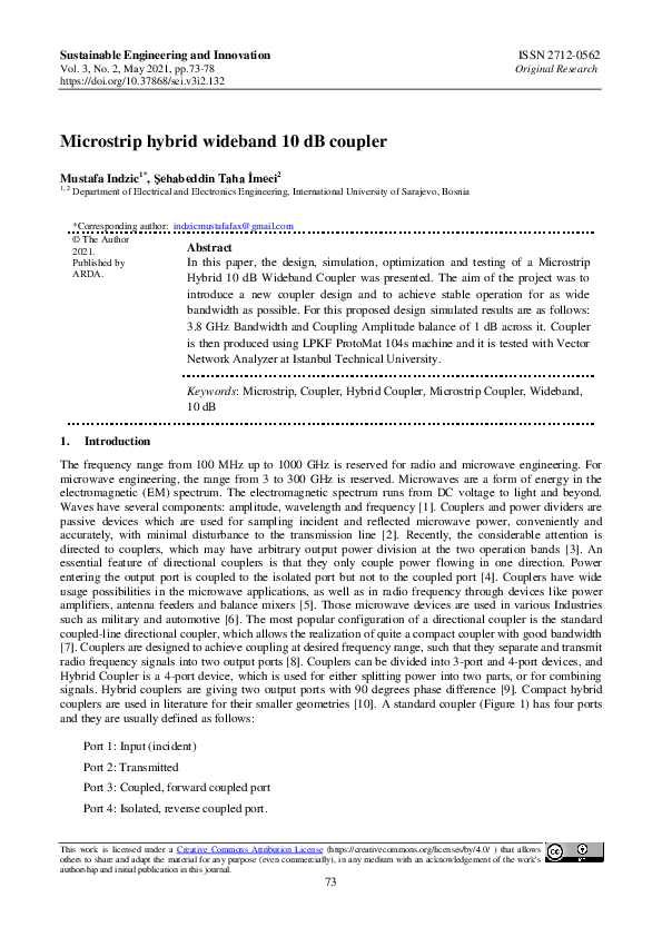 (PDF) Microstrip hybrid wideband 10 dB coupler