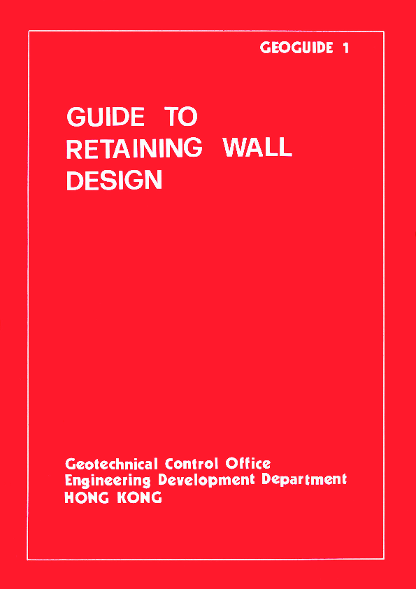 (PDF) Guide to Retaining Wall Design