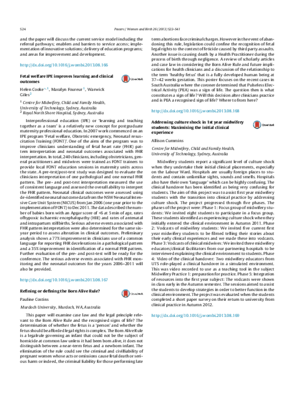 (PDF) Refining or defining the Born Alive Rule?