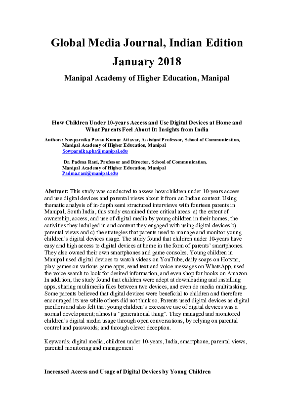 (PDF) Global Media Journal Indian Edition