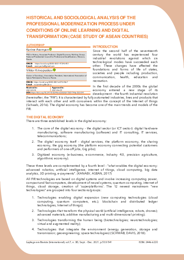 (PDF) Historical and sociological analysis of the professional modernization process under ...