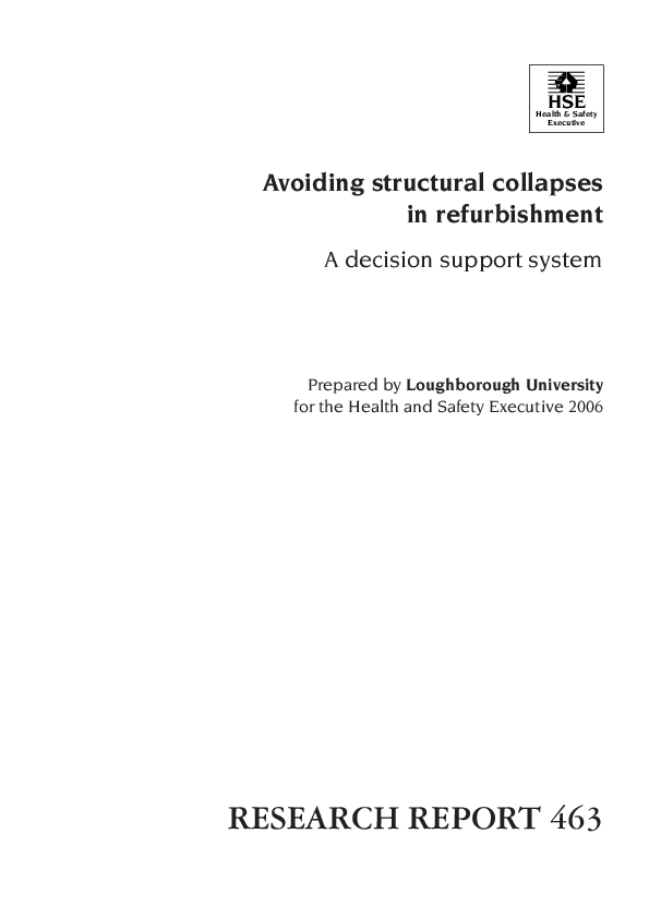 (PDF) HSE Report RR 463 Avoiding structural collapses in refurbishment