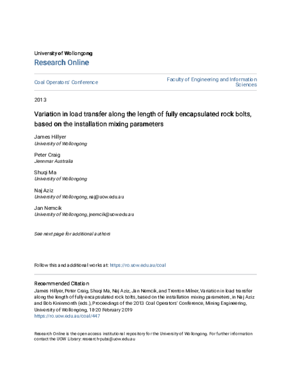 (PDF) Variation in load transfer along the length of fully encapsulated ...
