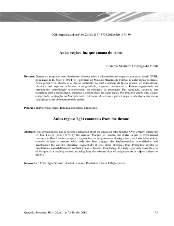 (PDF) Aulas régias | Ednardo do Monti - Academia.edu