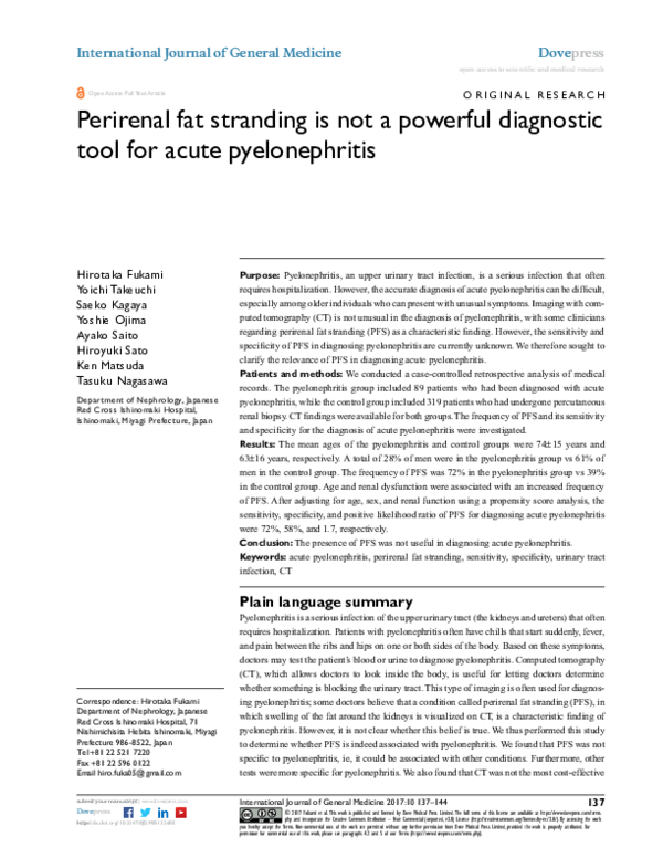 (PDF) Perirenal fat stranding is not a powerful diagnostic tool for ...