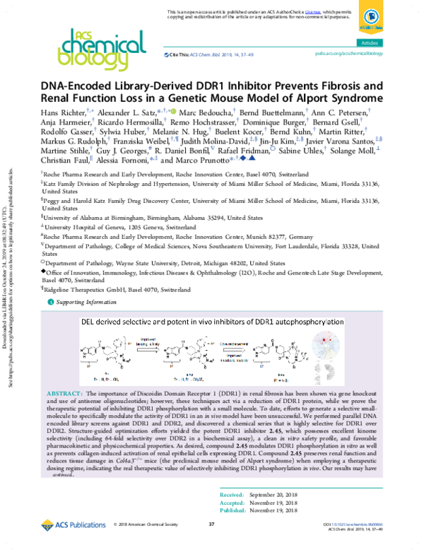 (PDF) DNA-encoded library-derived DDR1 inhibitor prevents fibrosis and ...