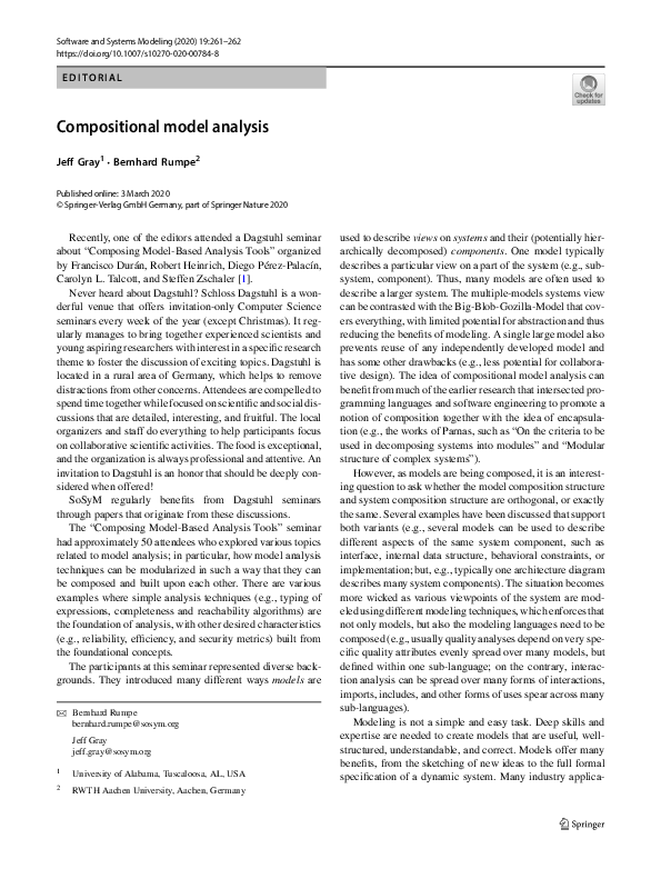 (PDF) Compositional model analysis