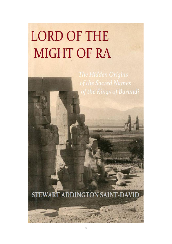 (PDF) BOOK: Lord of the Might of Ra: The Hidden Origins of the Sacred ...