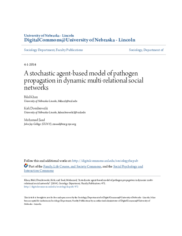 (PDF) A stochastic agent-based model of pathogen propagation in dynamic multi-relational social ...