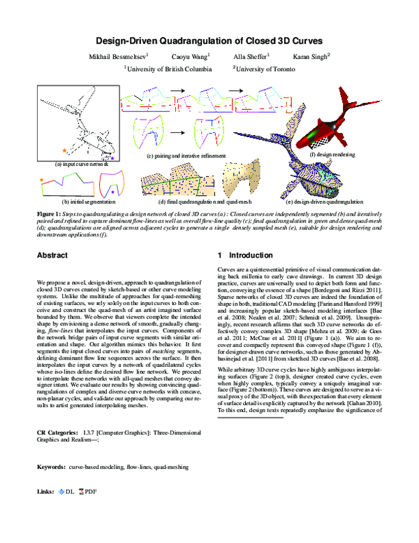 (PDF) Design-driven quadrangulation of closed 3D curves