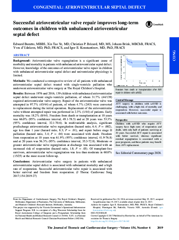 (PDF) Successful atrioventricular valve repair improves long-term ...