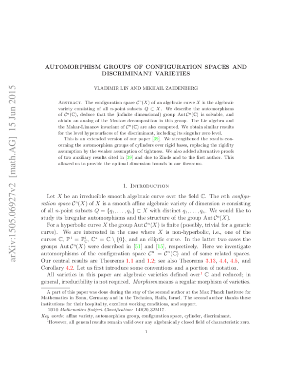(PDF) Automorphisms in Birational and Affine Geometry
