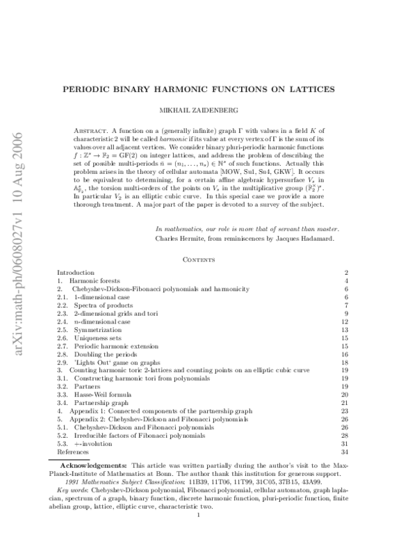 (PDF) Periodic binary harmonic functions