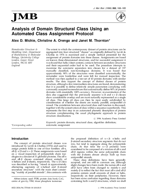 Pdf Analysis Of Domain Structural Class Using An Automated Class