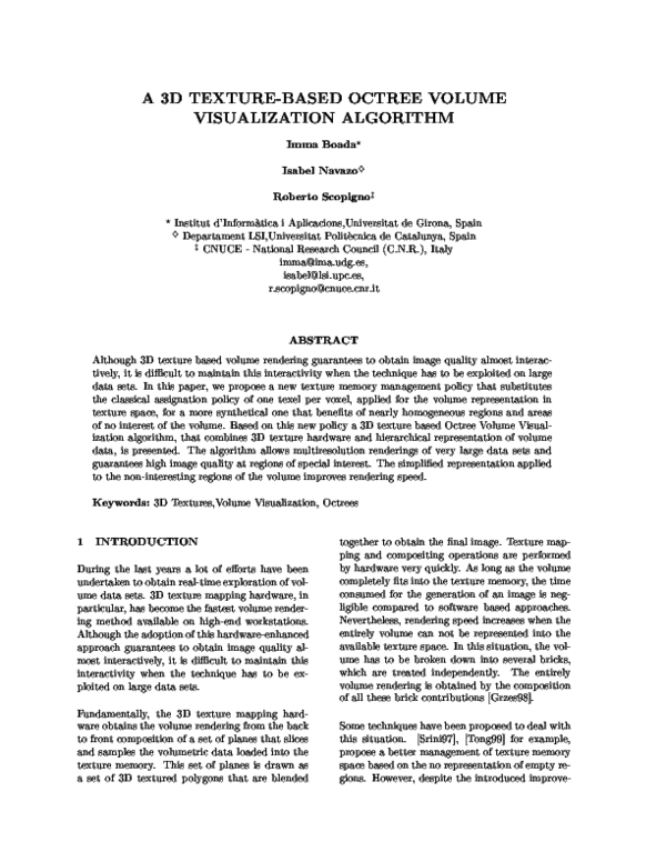 (PDF) A 3D texture-based octree volume visualization algorithm