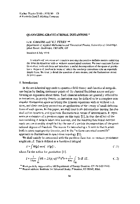 (PDF) Quantizing gravitational instantons