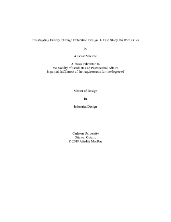 (PDF) Investigating History Through Exhibition Design: A Case Study On ...