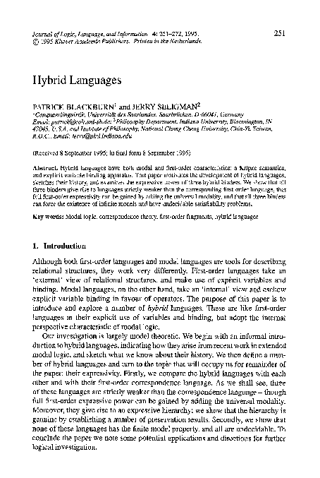 (PDF) Hybrid Languages