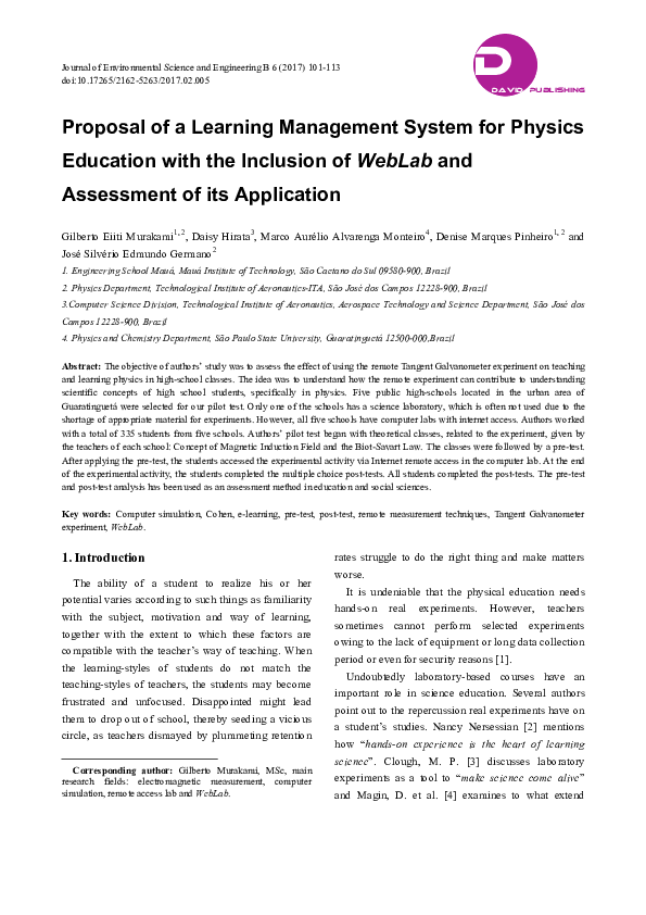 (PDF) Proposal of a Learning Management System for Physics Education with the Inclusion of ...