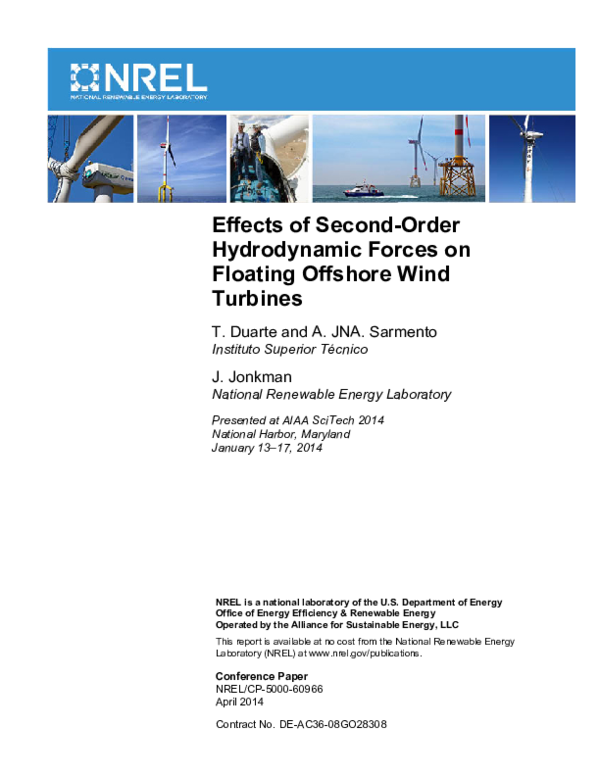 (PDF) Effects of Second-Order Hydrodynamic Forces on Floating Offshore ...