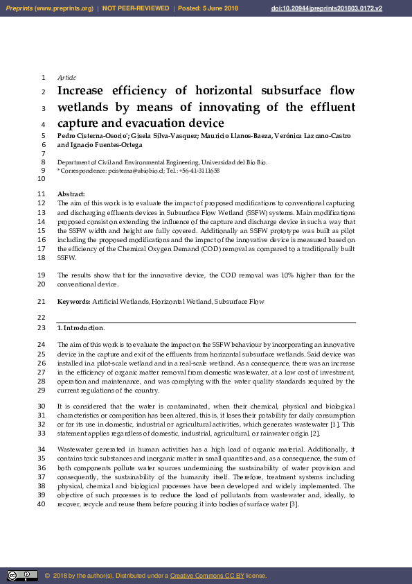 (PDF) Increase Efficiency of Horizontal Subsurface Flow Wetlands by Means of Innovating of the ...