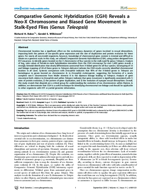 (PDF) Comparative Genomic Hybridization (CGH) reveals a neo-X ...