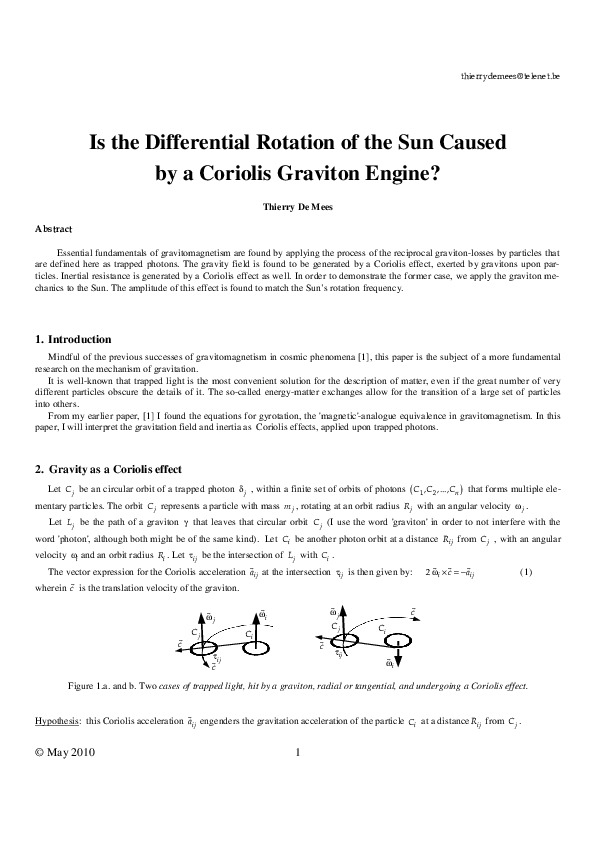 (PDF) Is the Differential Rotation of the Sun Caused by a Coriolis ...