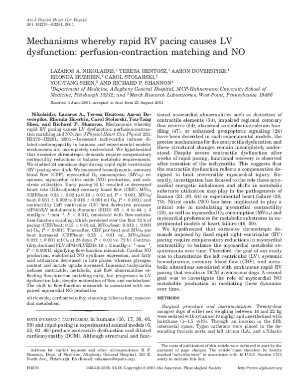 (PDF) Mechanisms whereby rapid RV pacing causes LV dysfunction ...